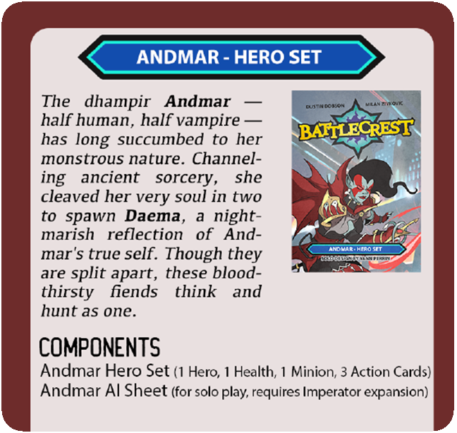 Battlecrest: Andmar - Hero Set – PNPArcade